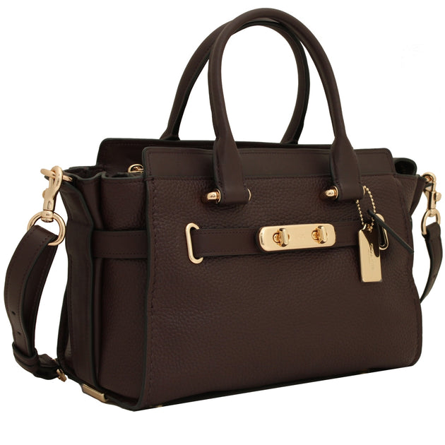 Coach 87295 Swagger 27 Carryall Satchel Bag in Pebble Leather – PinkOrchard.com