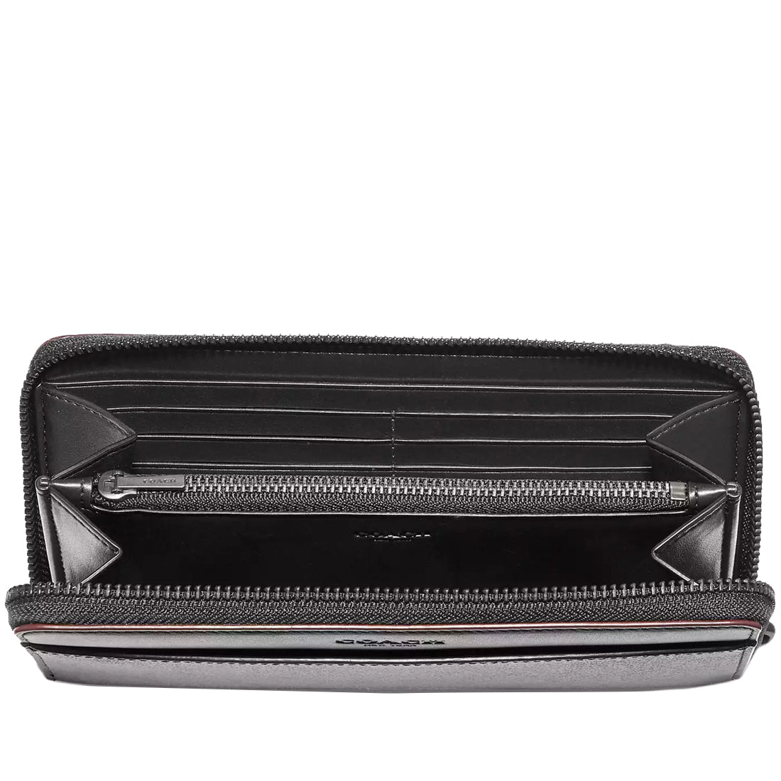 Buy Coach Accordion Wallet In Signature Canvas in Black/ Oxblood 25517 ...
