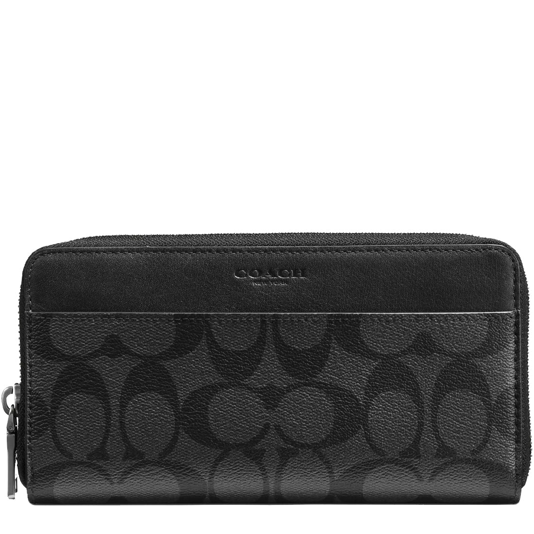 Buy Coach Accordion Wallet In Signature Canvas in Charcoal/ Black 58112 ...