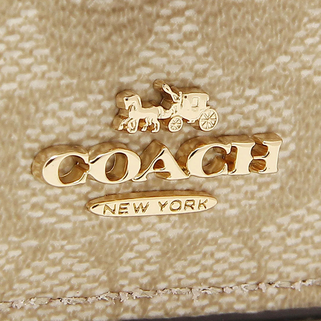 Coach Attachment Card Case In Colorblock Signature Canvas in Light Kha ...