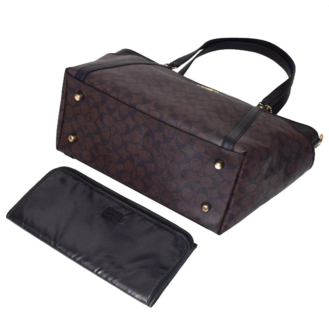 Coach Baby Bag In Signature Canvas in Brown/ Black c4071 – PinkOrchard.com