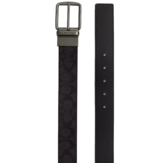 Coach Boxed Plaque & Harness Buckle Cut To Size Reversible Belt CW362 ...