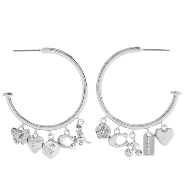 Coach Butterfly & Rexy Charm Hoop Earrings CCU68 | Designer Jewelry ...