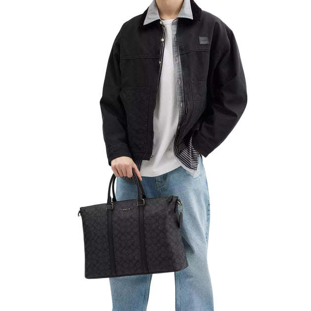 Coach Caleb Work Bag In Signature Canvas CY770 | Designer Bags Sale ...