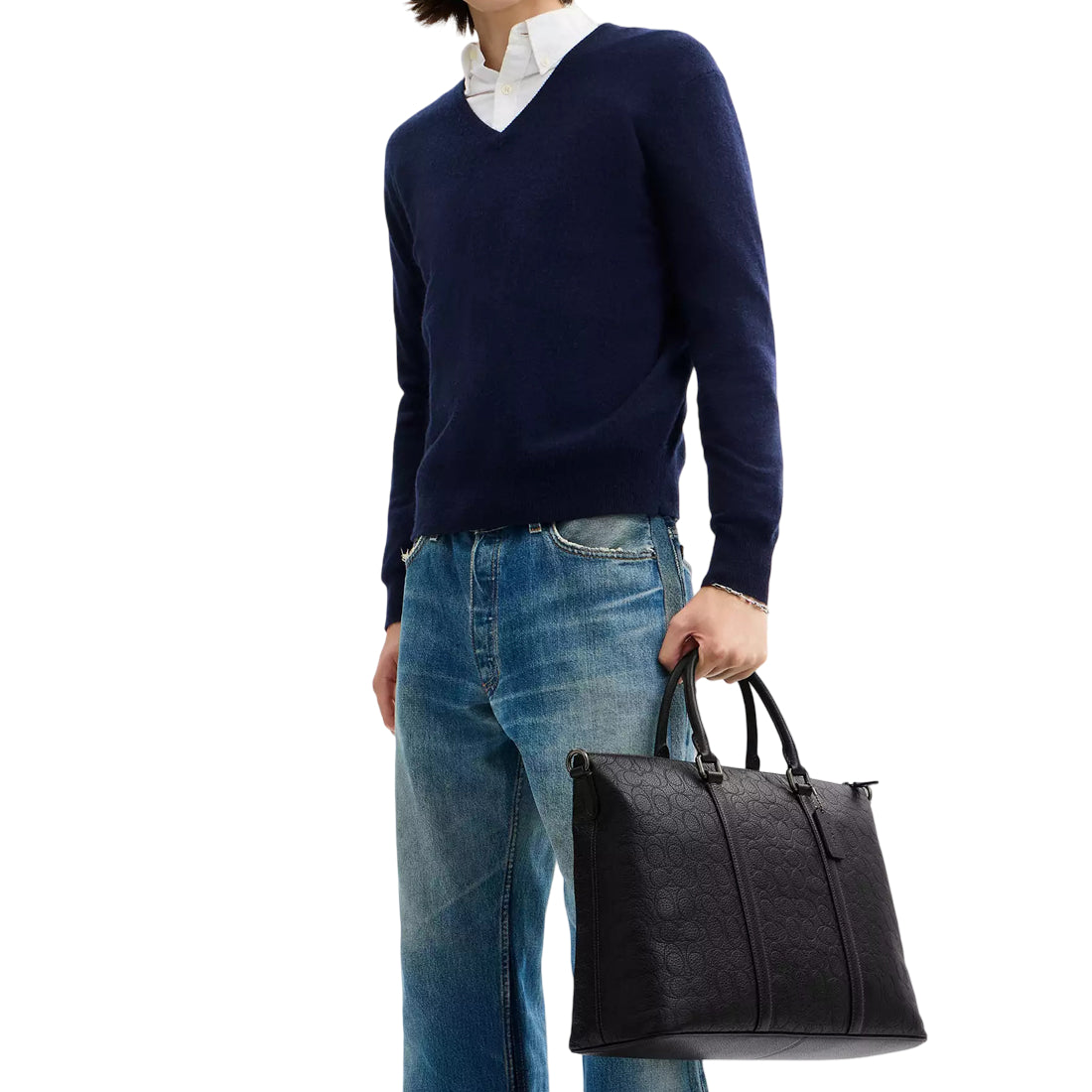 Coach Caleb Work Bag In Signature Leather CCF70 | Designer Bags Sale ...