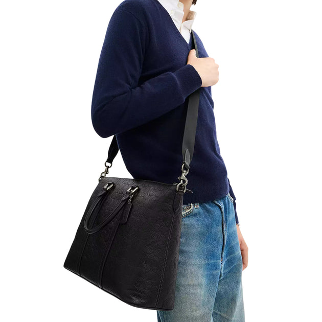 Coach Caleb Work Bag In Signature Leather CCF70 | Designer Bags Sale ...