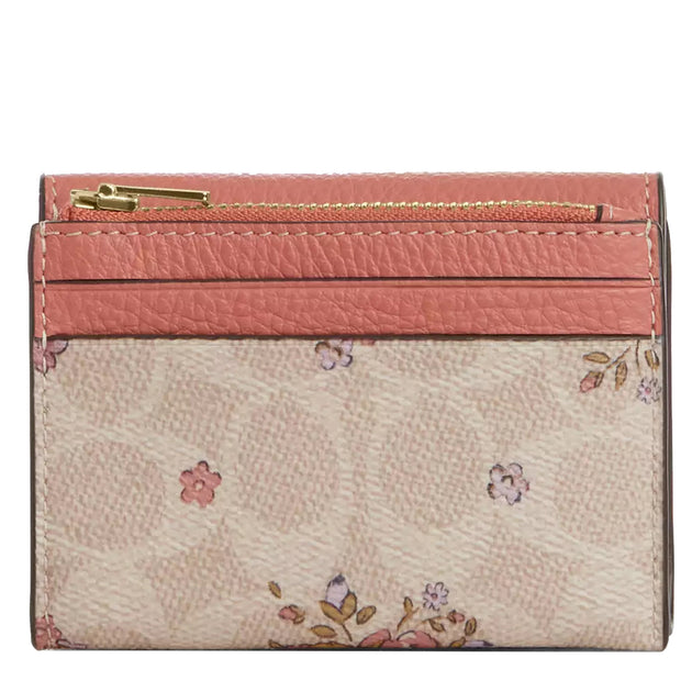 Buy Coach Card Holder Wallet In Signature Canvas With Floral Print in ...