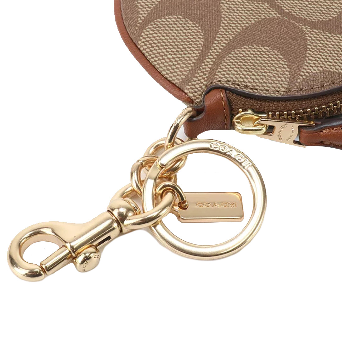 Buy Coach Circular Coin Pouch In Signature Canvas in Khaki CG762 Online ...