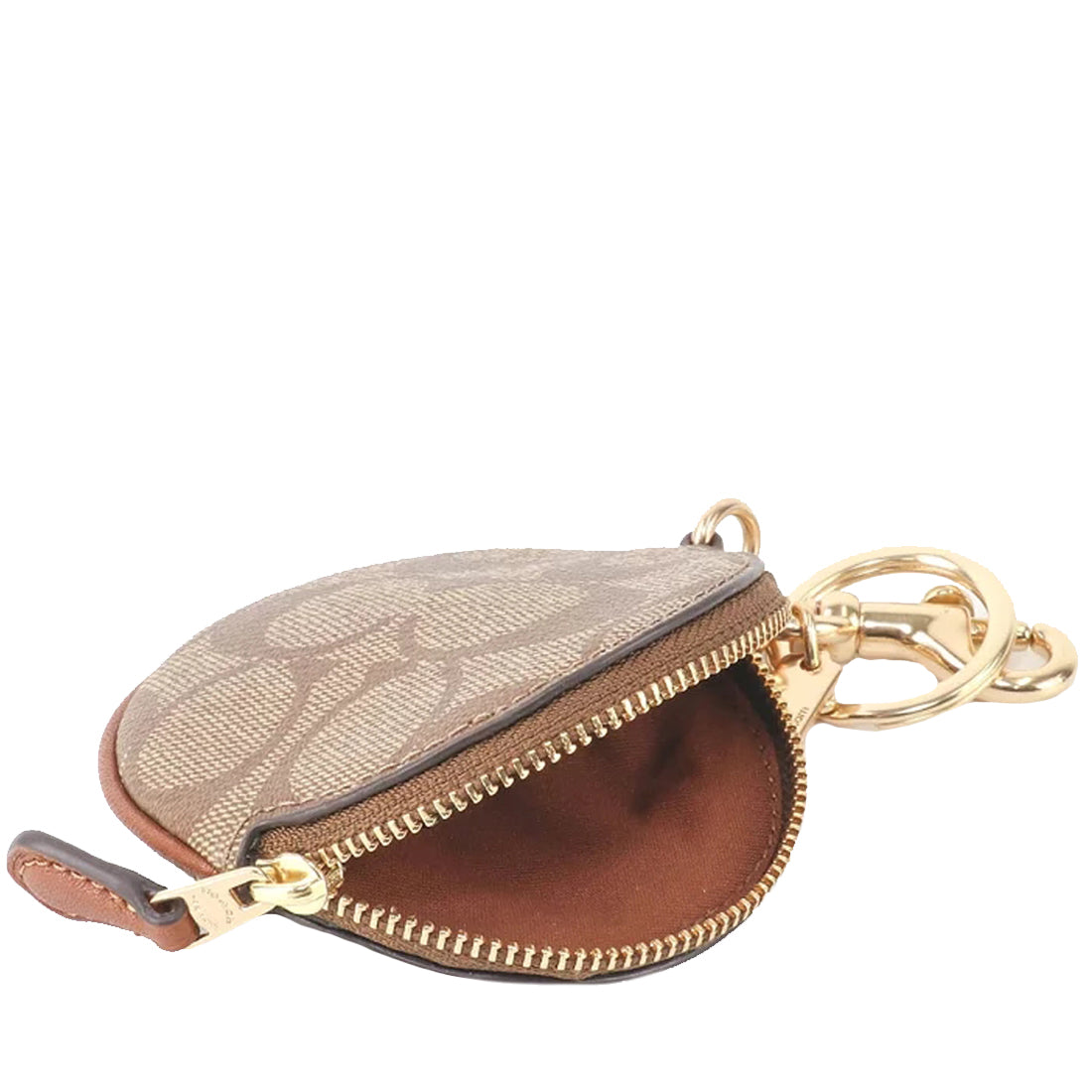 Buy Coach Circular Coin Pouch In Signature Canvas in Khaki CG762 Online ...
