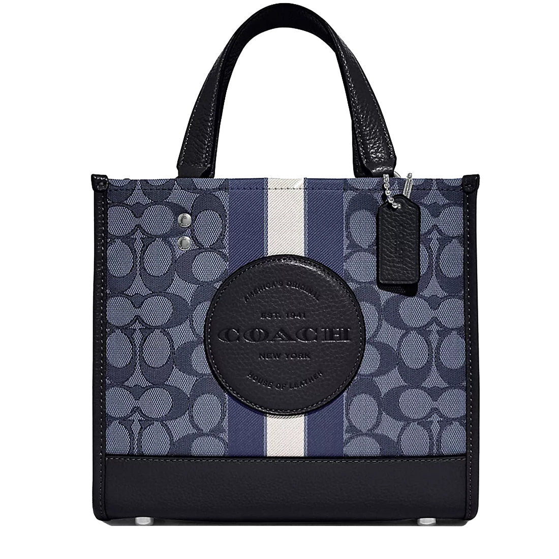 Buy Coach Dempsey Tote Bag 22 In Signature Jacquard With Stripe and ...