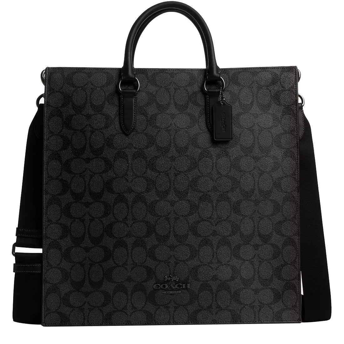 Buy Coach Dylan Large Tote Bag In Signature Canvas in Charcoal/ Black ...