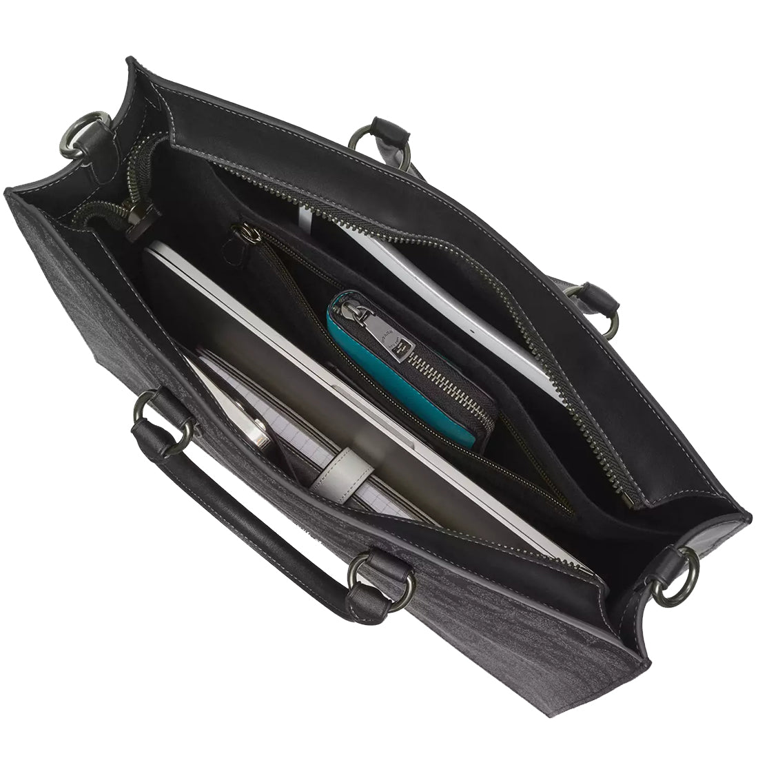 Buy Coach Dylan Large Tote Bag In Signature Canvas in Charcoal/ Black ...