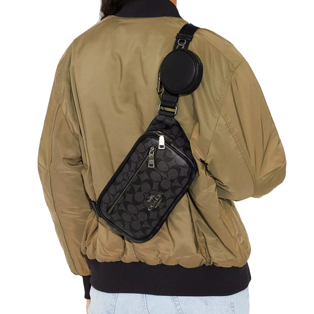 Buy Coach Elias Belt Bag In Signature Canvas in Black CJ506 Online in ...