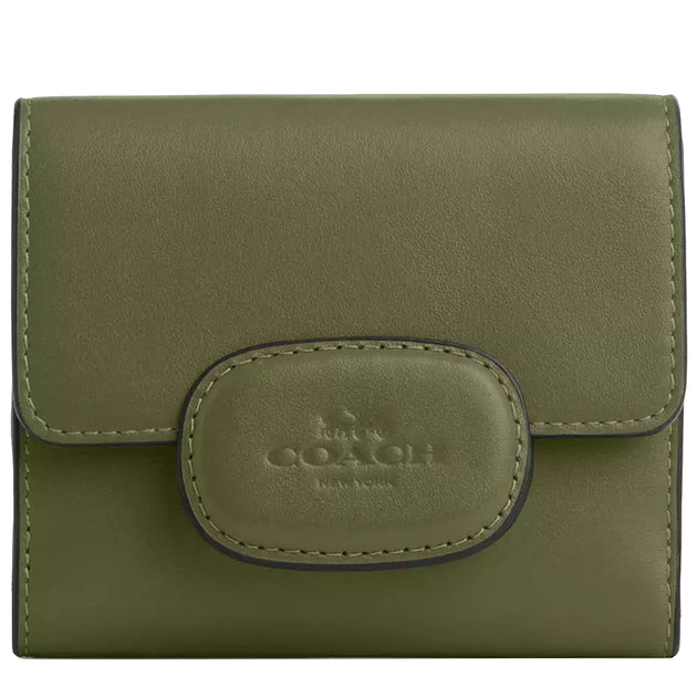Buy Coach Eliza Small Wallet With Leather Covered Closure in Military ...