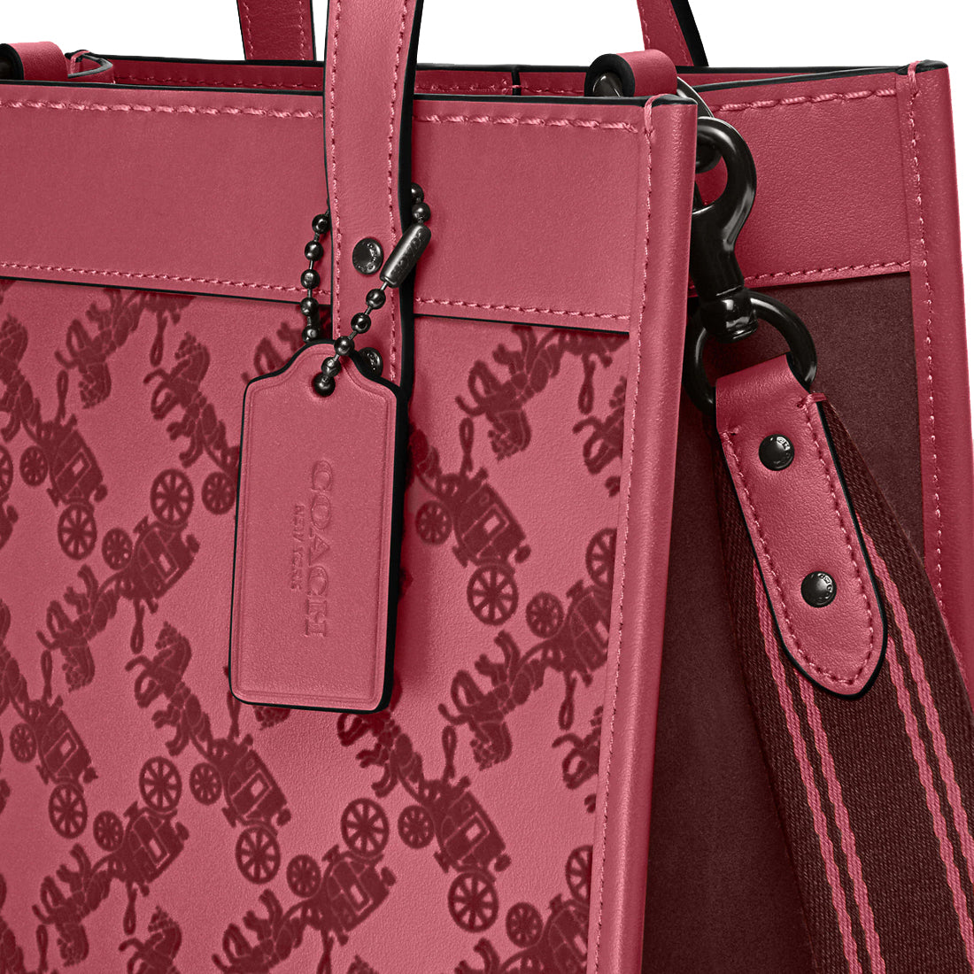 Buy Coach Field Tote Bag 22 With Horse And Carriage in Rouge CD750 ...