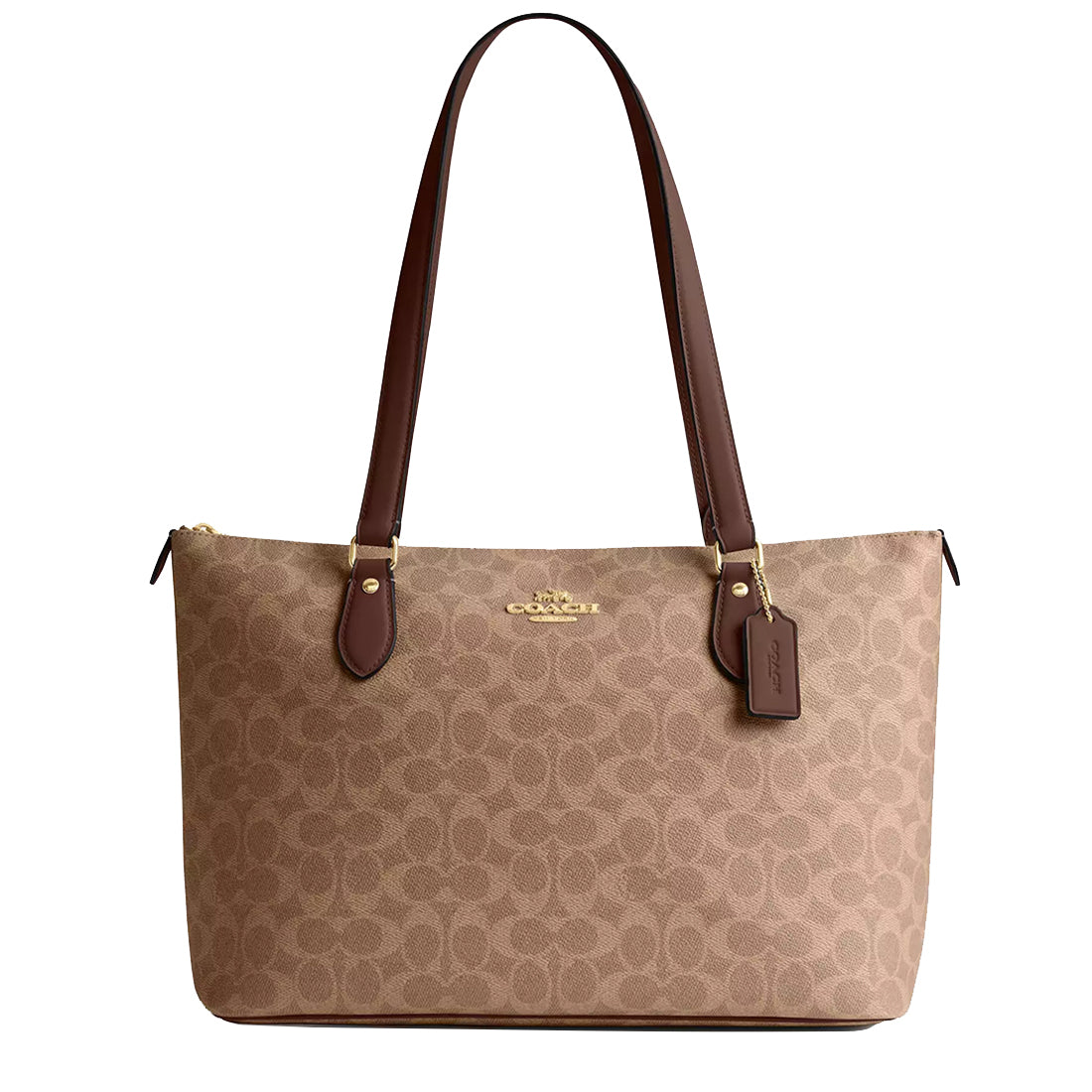 Buy Coach Gallery Tote Bag In Signature Canvas in Tan/ Brown CW381 ...