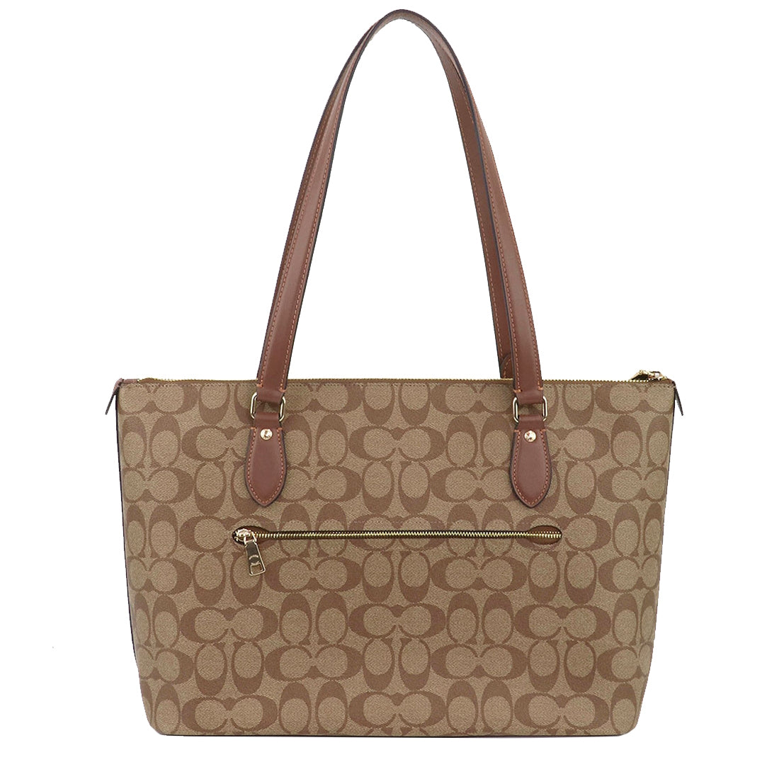 Coach Gallery Tote Bag In Signature Canvas in Khaki/ Saddle 2 CH504 ...