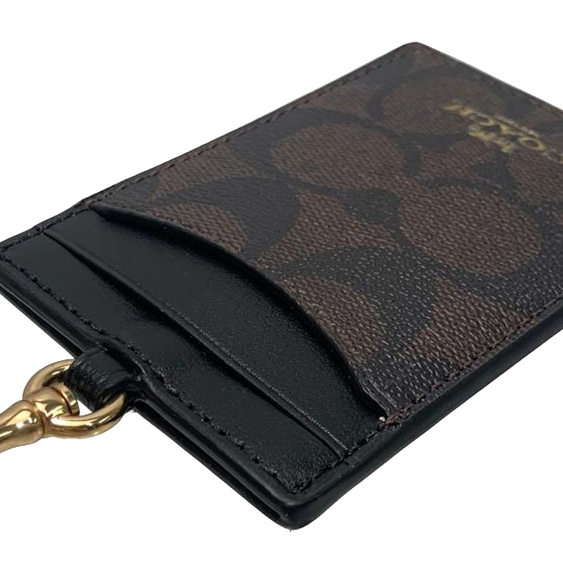 Buy Coach Id Lanyard In Signature Canvas in Brown/ Black 63274 Online ...