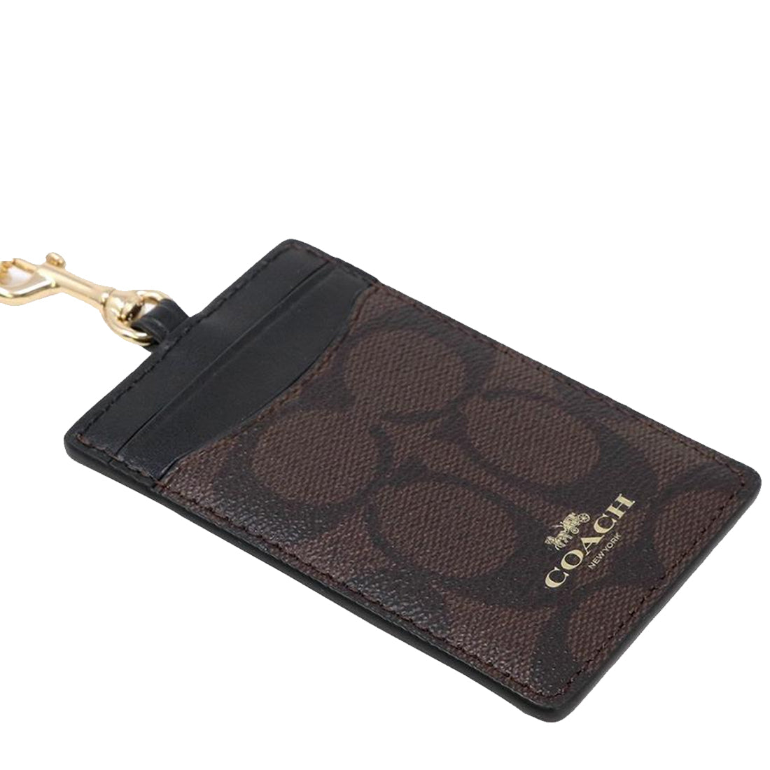 Buy Coach Id Lanyard In Signature Canvas in Brown/ Black 63274 Online ...