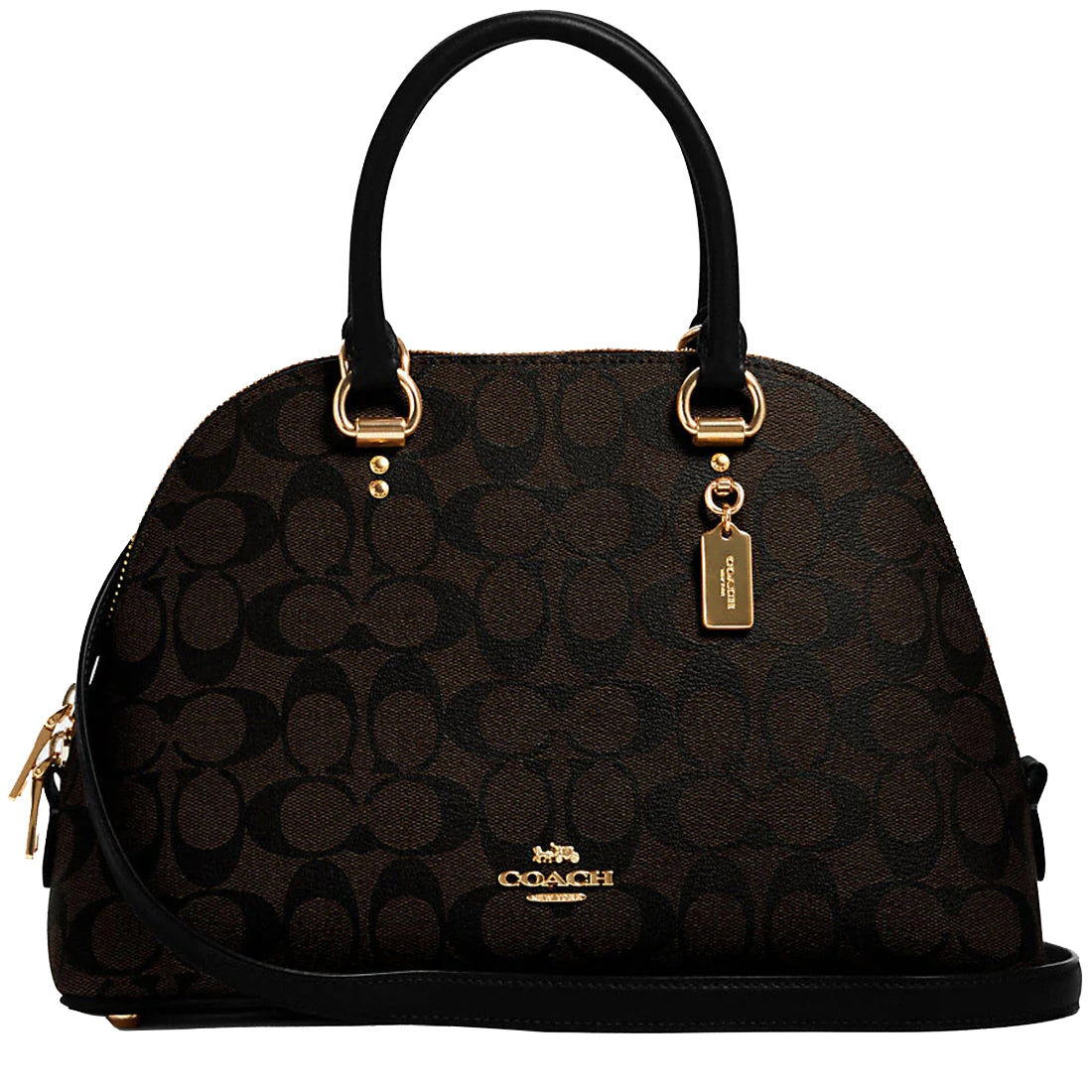Coach Katy Satchel Bag In Signature Canvas in Brown/ Black 2558 ...