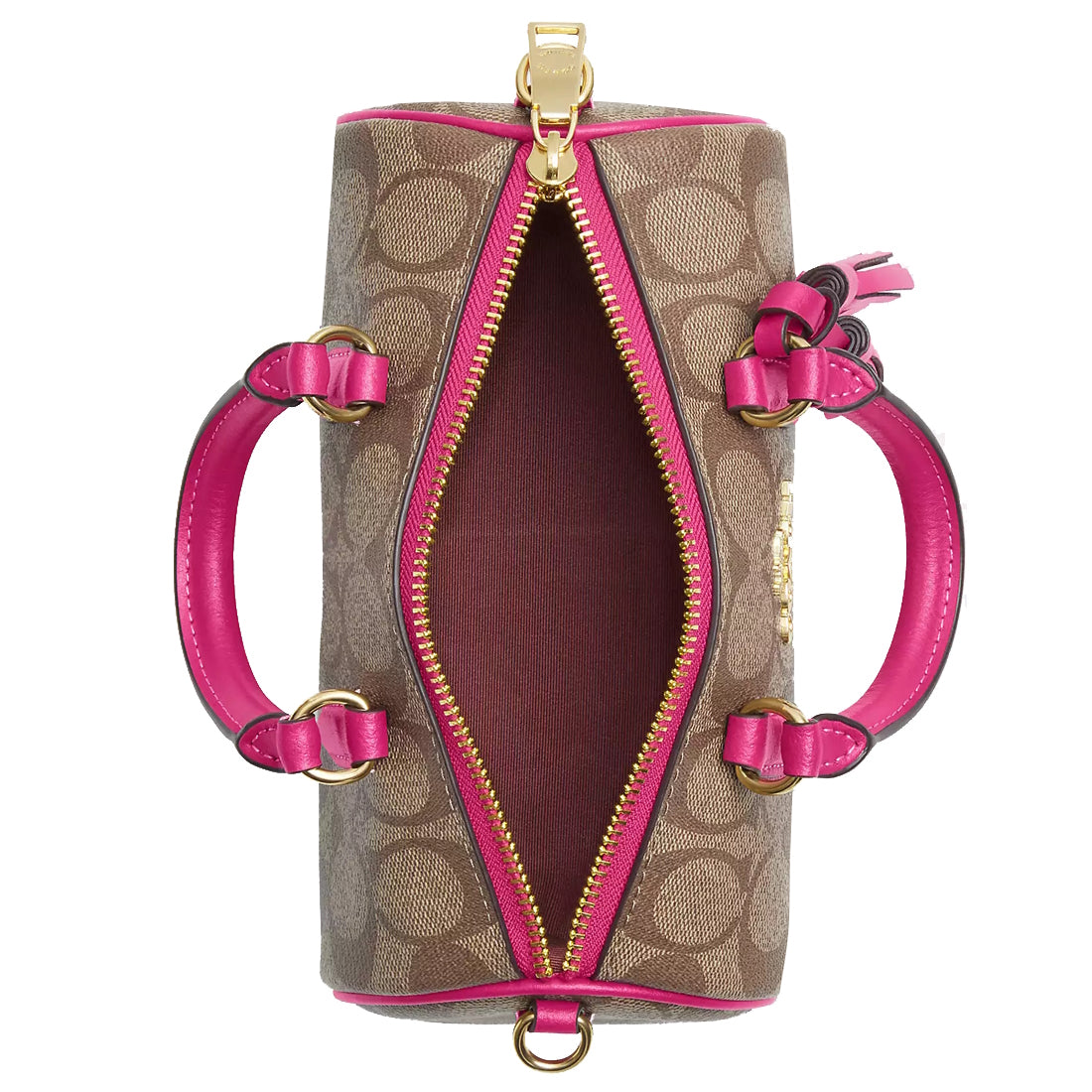 Buy Coach Lacey Crossbody Bag In Signature Canvas in Khaki/ Cerise ...