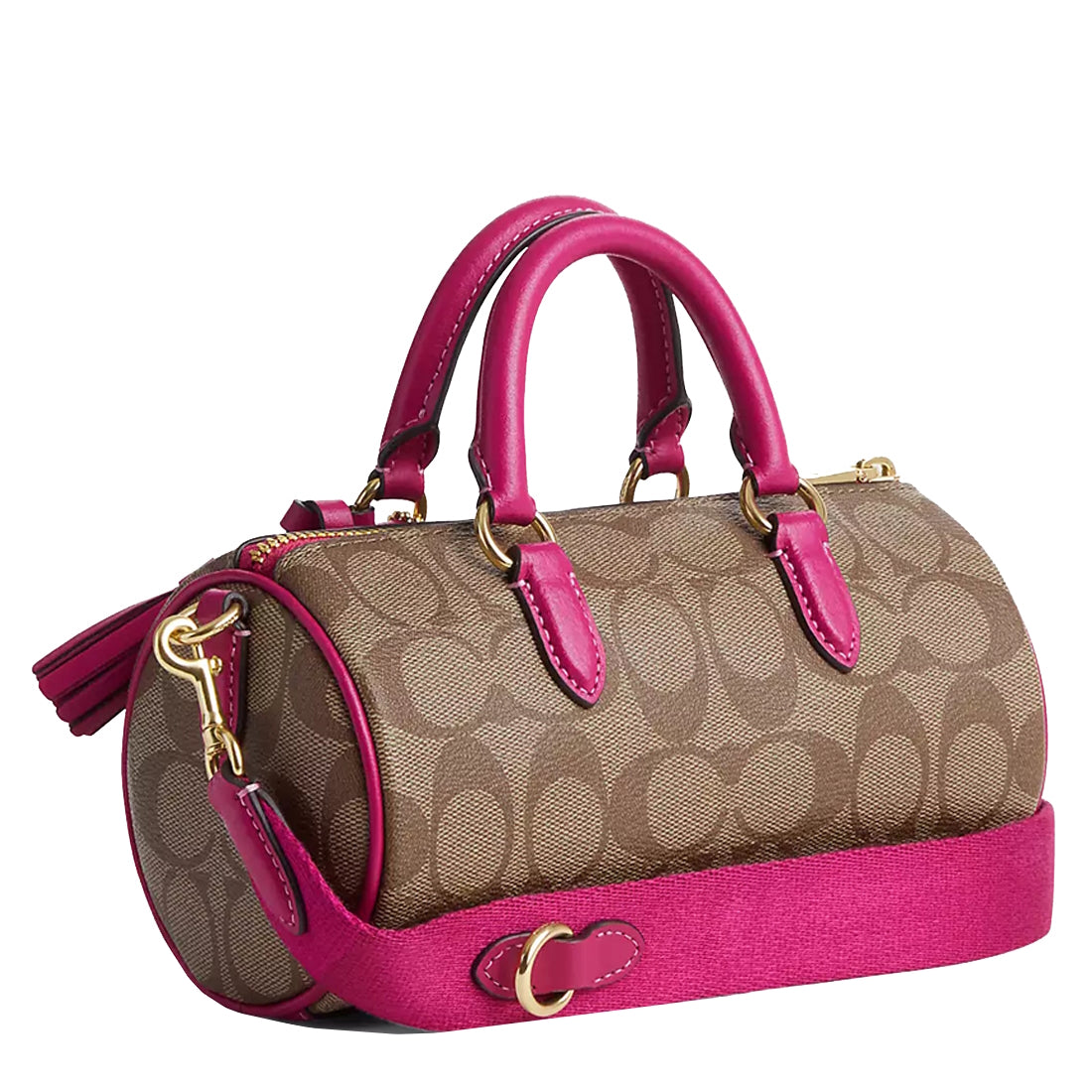 Buy Coach Lacey Crossbody Bag In Signature Canvas in Khaki/ Cerise ...