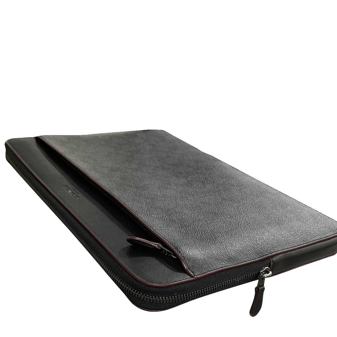 Buy Coach Laptop Case In Signature Canvas in Black/ Black/ Oxblood ...