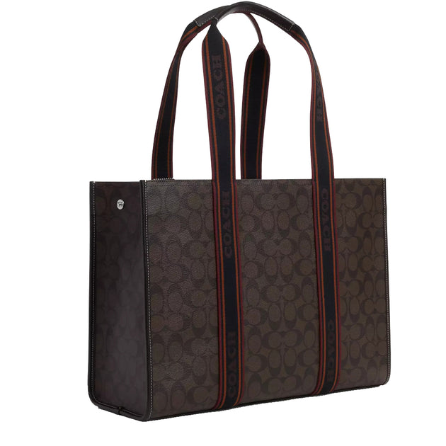 Buy Coach Large Smith Tote Bag In Signature Canvas in Brown Multi CM865 ...