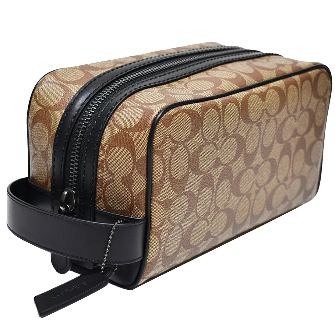 Buy Coach Large Travel Kit In Signature Canvas in Tan Black 2706 Online ...