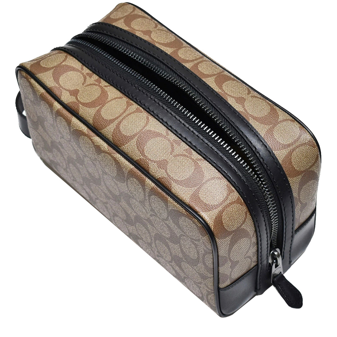 Buy Coach Large Travel Kit In Signature Canvas in Tan Black 2706 Online ...