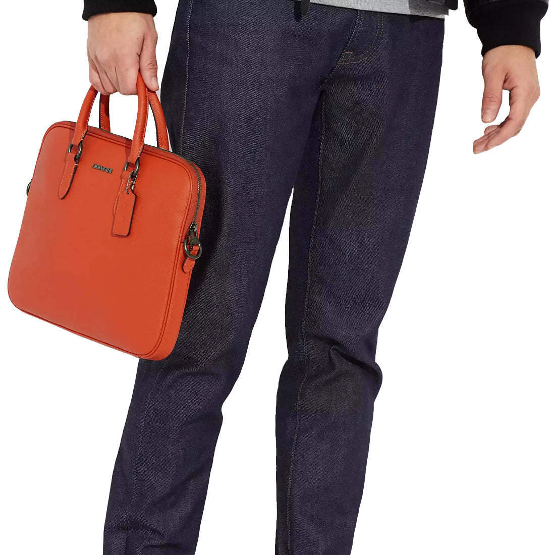 Buy Coach Liam Compact Brief Bag in Bright Orange CJ652 Online in ...