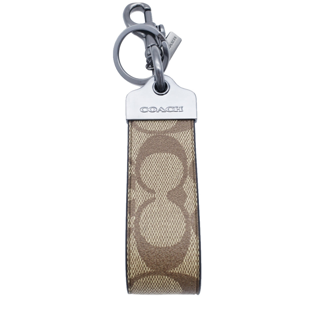 Buy Coach Loop Key Fob In Signature Canvas in Khaki CJ748 Online in ...