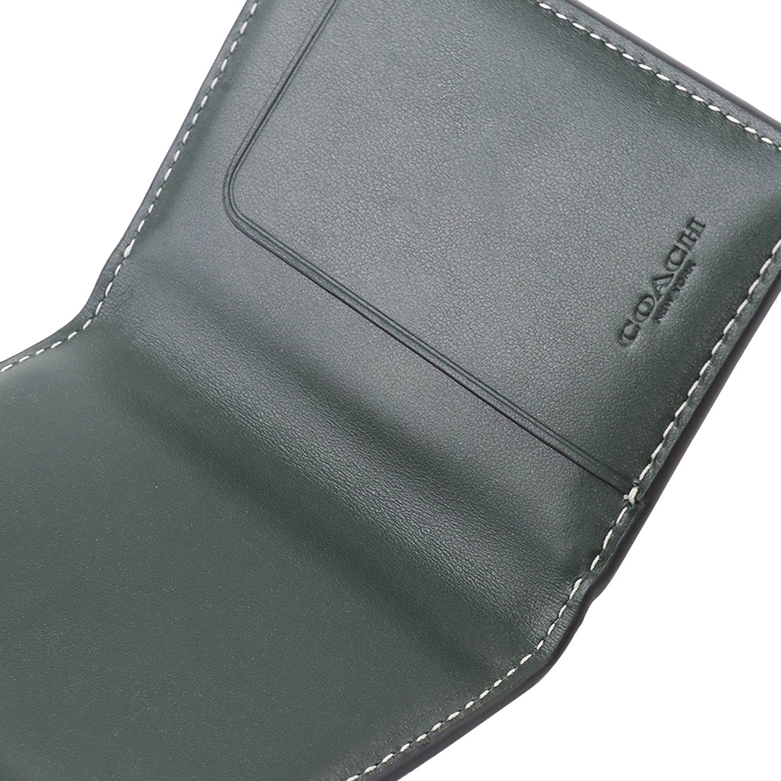 Coach Magnetic Card Case With Coach Monogram Print in Amazon Green CF1 ...