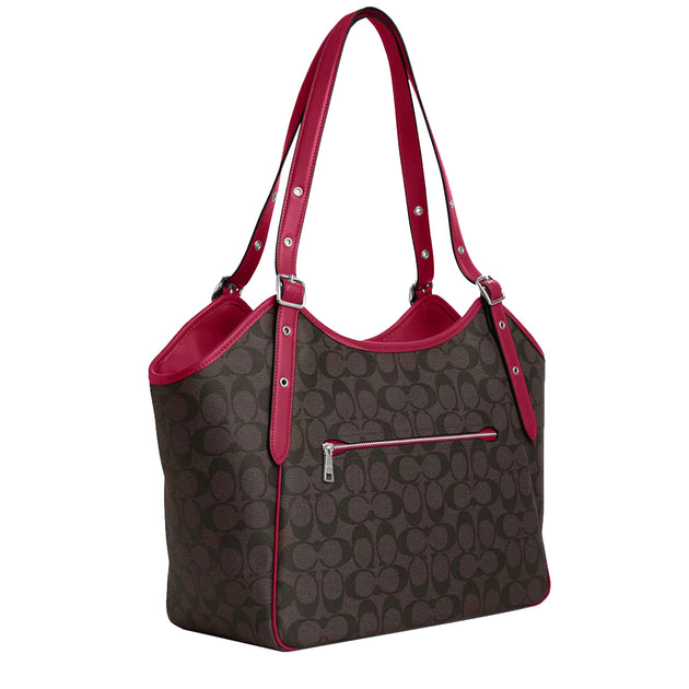 Buy Coach Meadow Shoulder Bag In Signature Canvas in Brown/ Bright ...