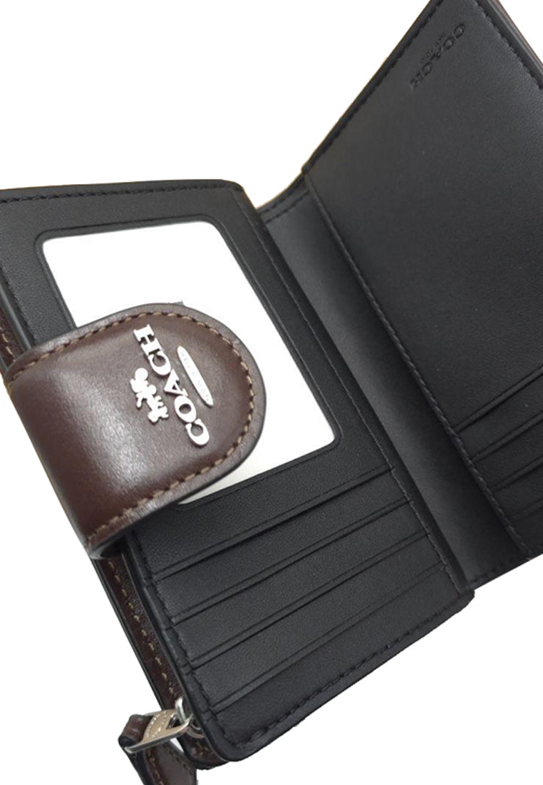 Buy Coach Medium Corner Zip Wallet In Signature Jacquard in Oak/ Maple ...