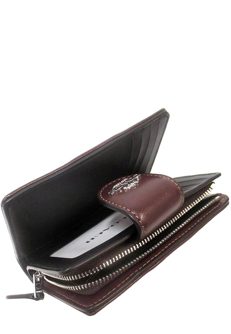 Buy Coach Medium Corner Zip Wallet In Signature Jacquard in Oak/ Maple ...