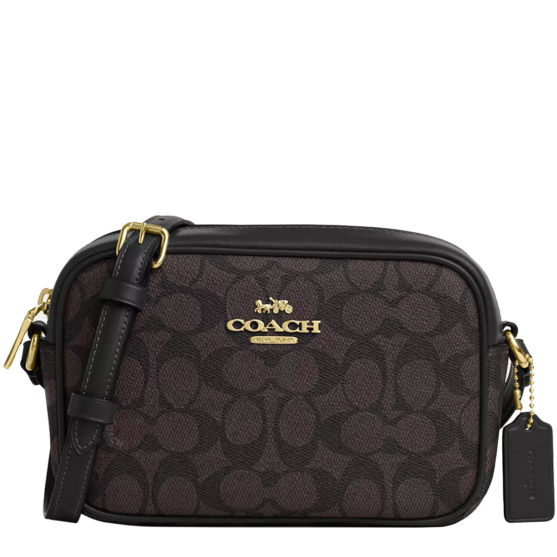 Buy Coach Mini Jamie Camera Bag In Signature Canvas in Walnut/ Black ...