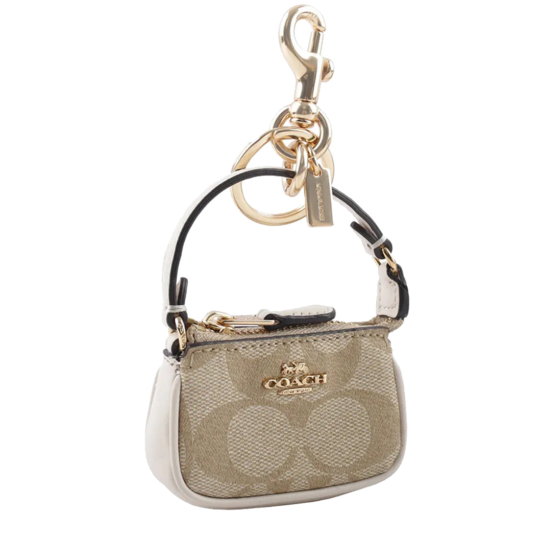 Buy Coach Mini Nolita Bag Charm In Signature Canvas in Light Khaki ...
