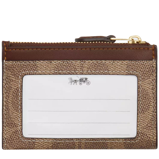 Buy Coach Mini Skinny Id Case In Signature Canvas in Tan/ Brown CW870 ...