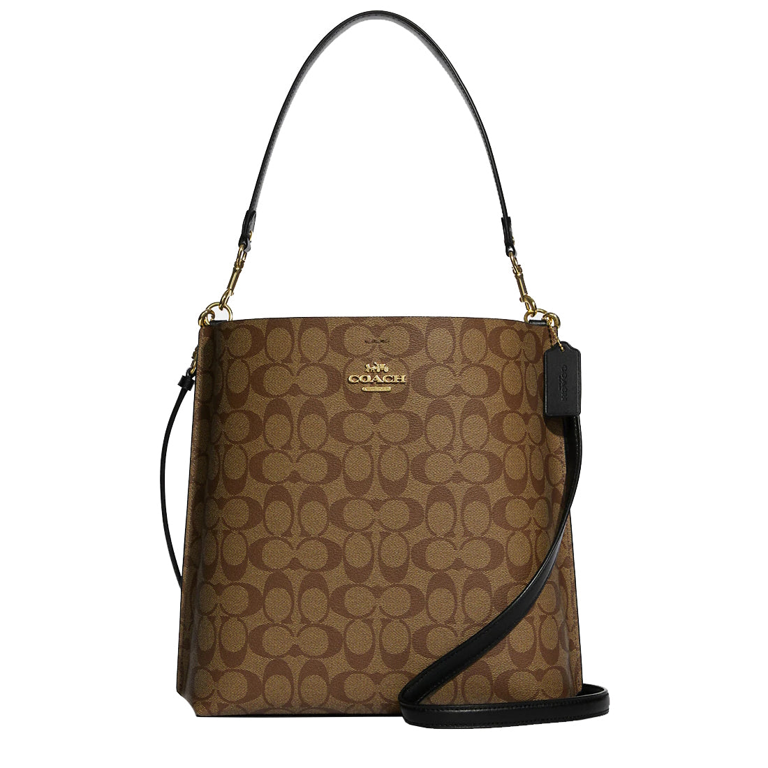 Coach Mollie Bucket Bag In Signature Canvas in Khaki/ Black CA561 ...