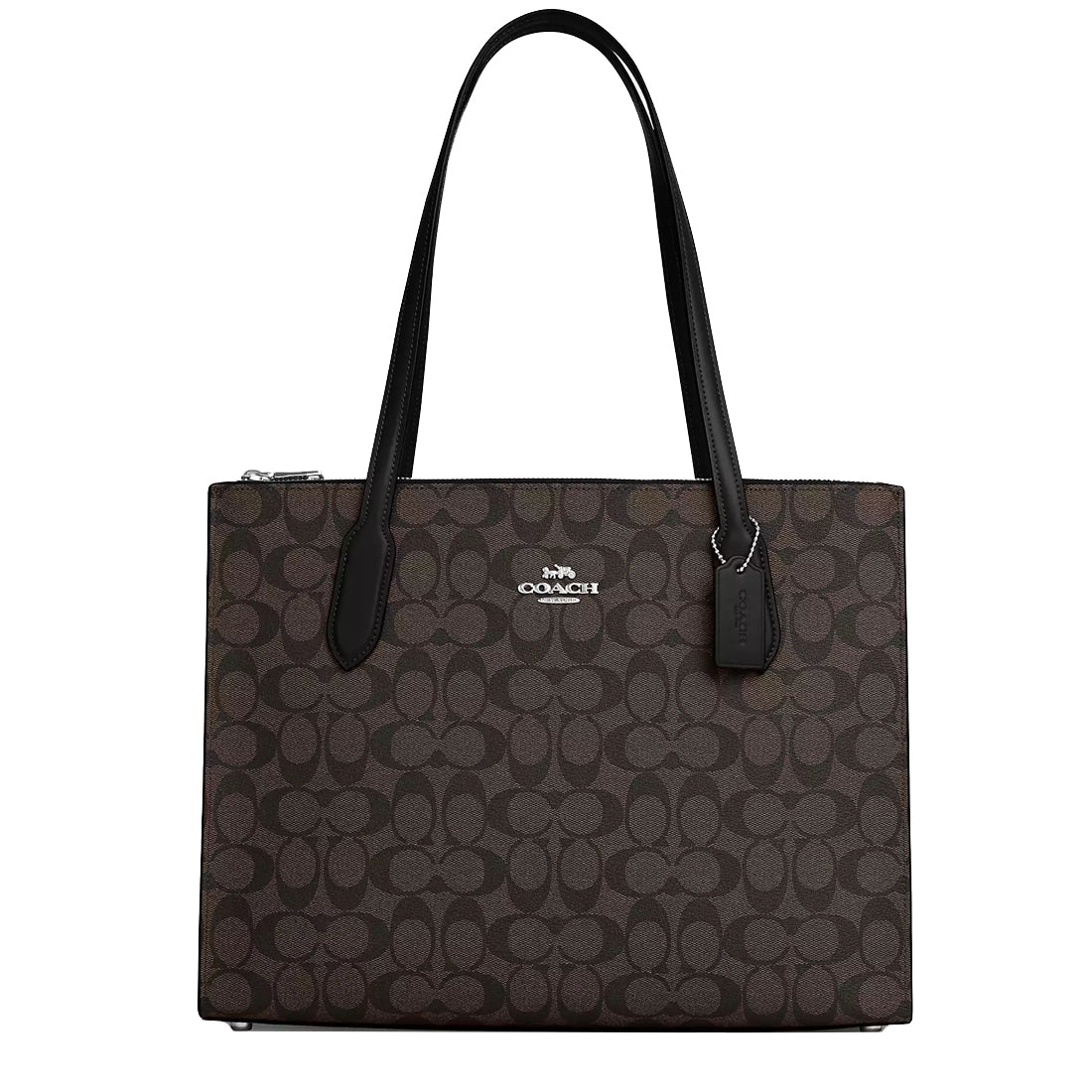 Buy Coach Nina Tote Bag In Signature Canvas in Brown/ Black CL399 ...