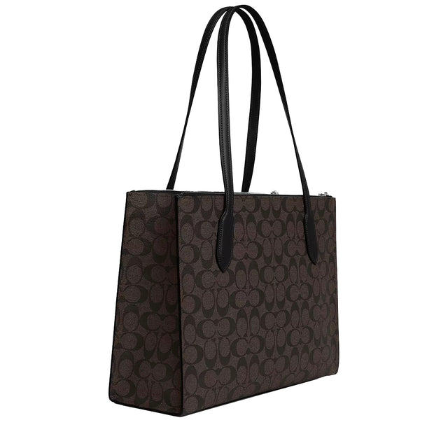Buy Coach Nina Tote Bag In Signature Canvas in Brown/ Black CL399 ...