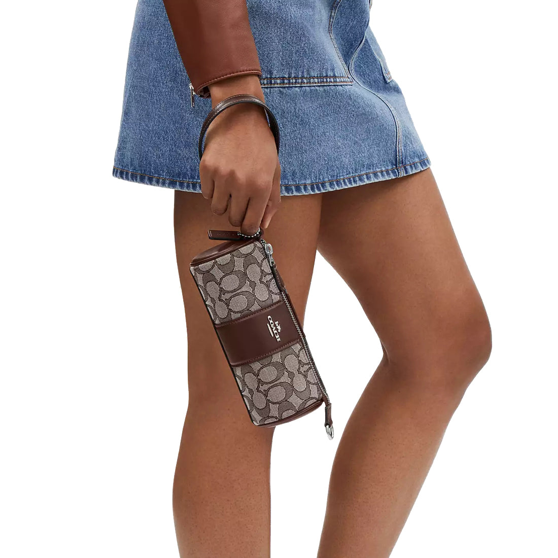 Buy Coach Nolita Barrel Bag In Signature Jacquard in Oak/ Maple CU989 ...