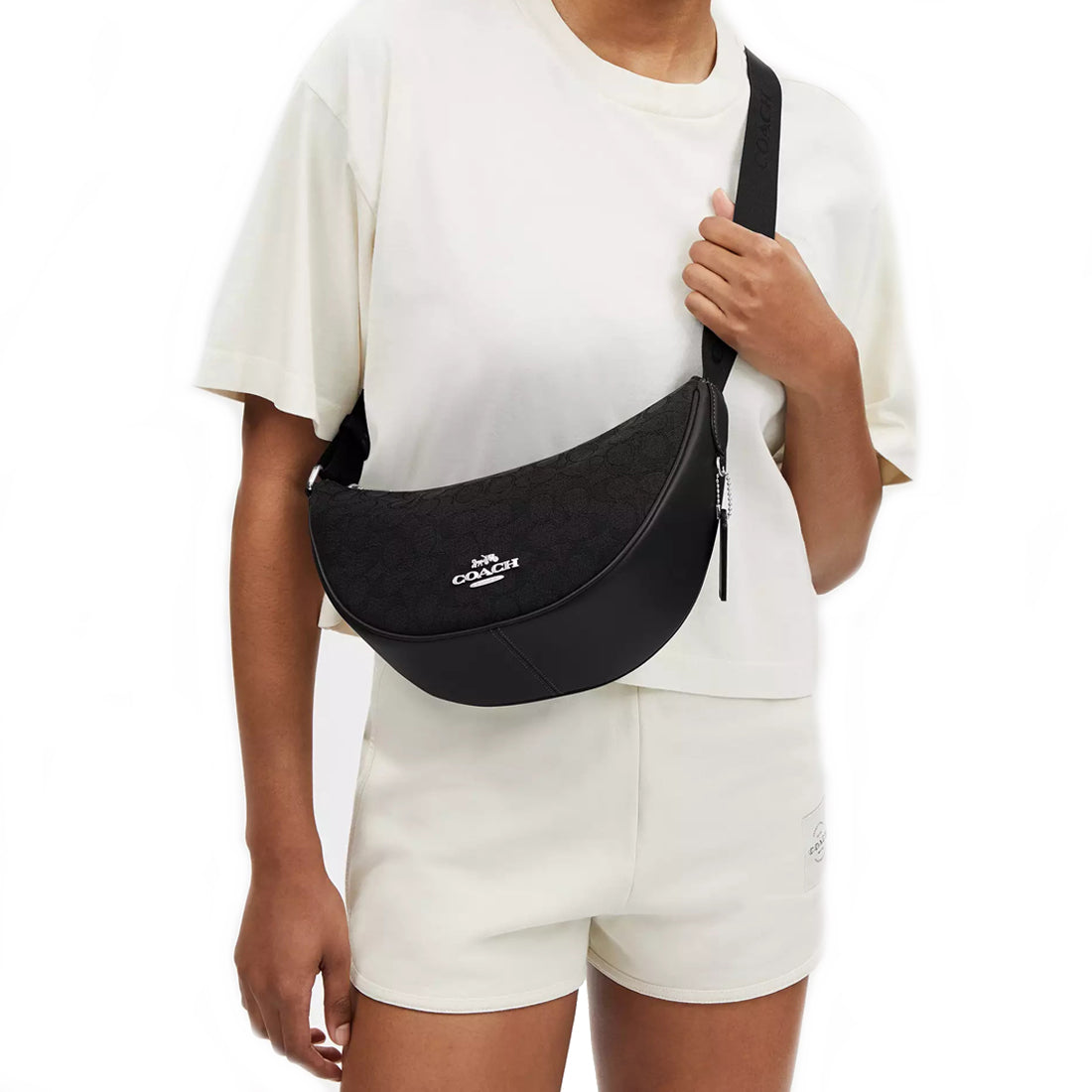 Buy Coach Pace Shoulder Bag In Signature Jacquard in Black CT822 Online ...