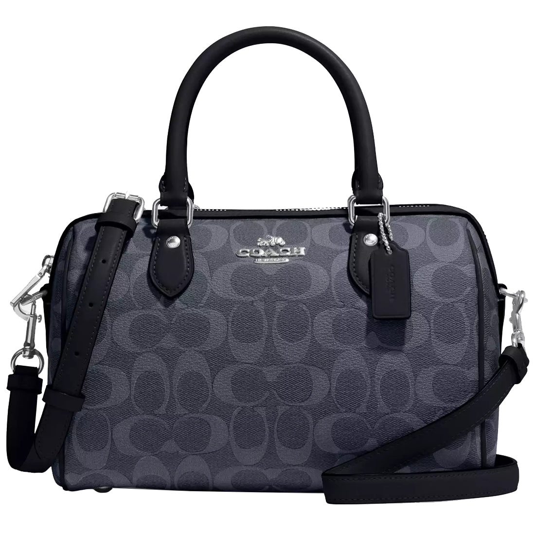 Buy Coach Rowan Satchel Bag In Signature Canvas in Denim/ Midnight Navy CH280 Online in ...