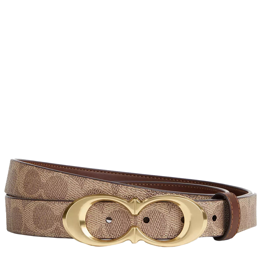 Buy Coach Signature Buckle Belt, 25 Mm in Tan/ Brown CX061 Online in ...