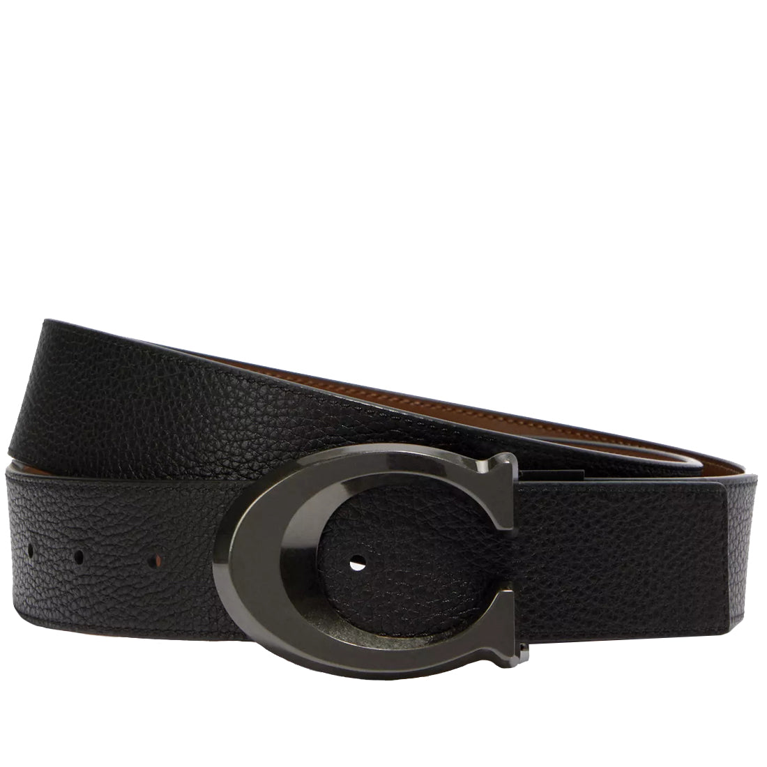Buy Coach Signature Buckle Cut To Size Reversible Belt, 38 Mm in Black ...