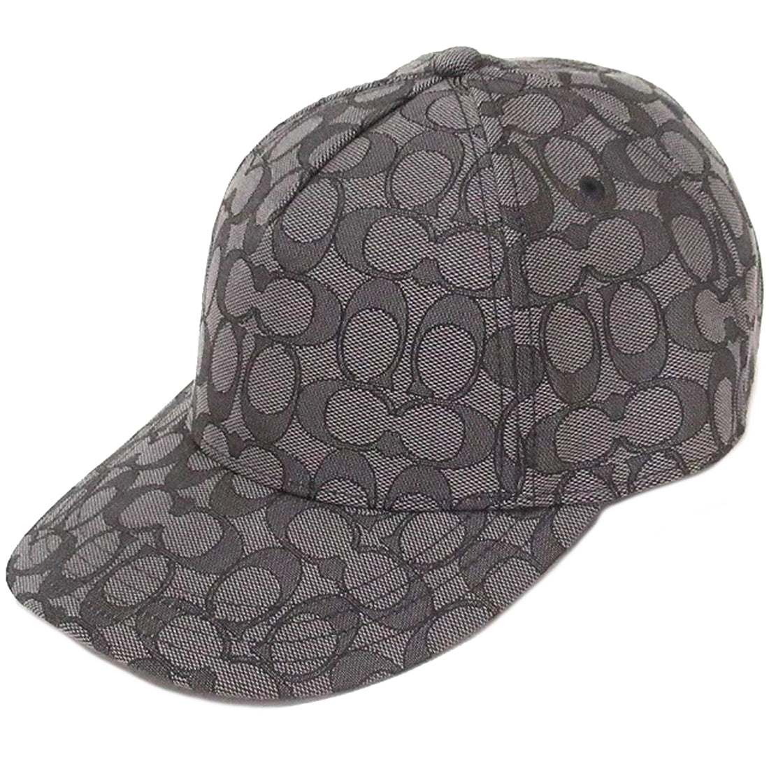 Coach Signature Jacquard Baseball Hat In Charcoal CB706 – PinkOrchard.com