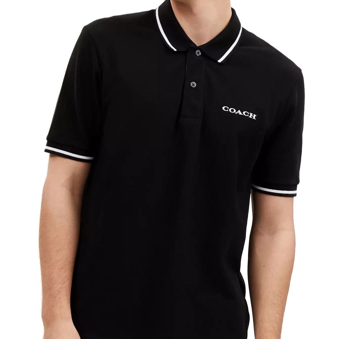 Buy Coach Signature Polo T-Shirt in Black CO817 Online in Singapore ...