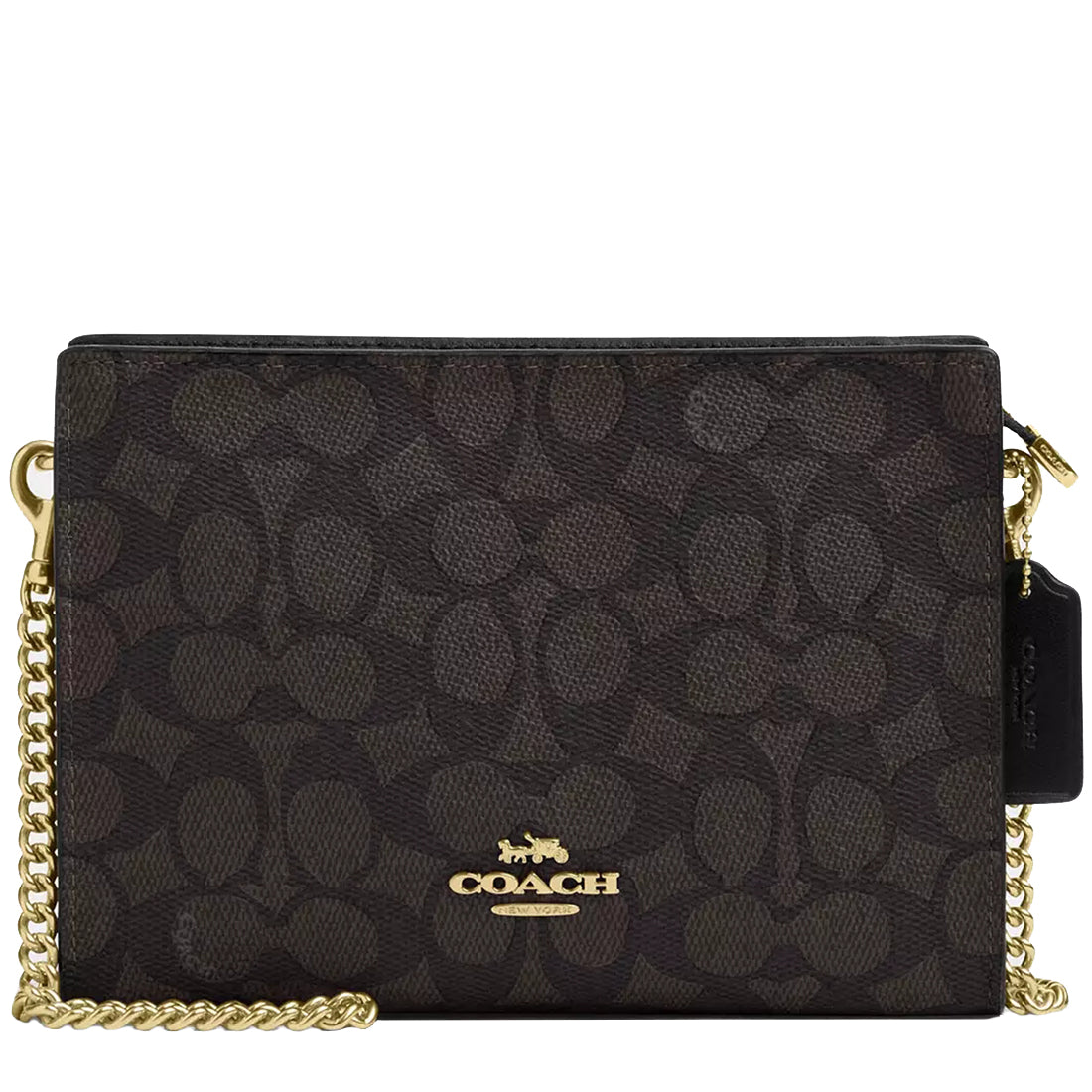 Buy Coach Slim Crossbody Bag In Signature Canvas in Walnut/ Black CW204 ...